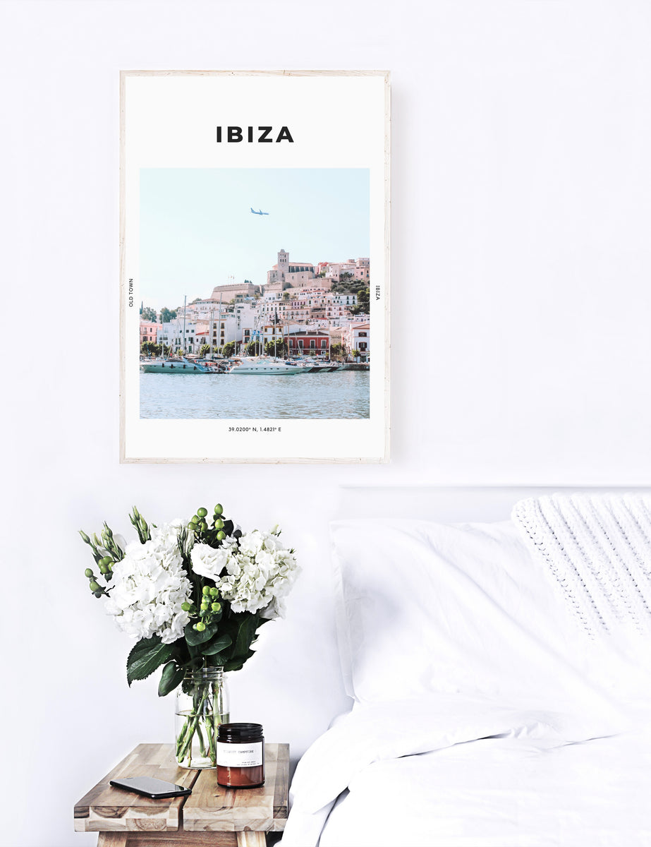 Ibiza 'Dalt Vila Old Town' Print. Spain Travel Poster | TheTravelEdit
